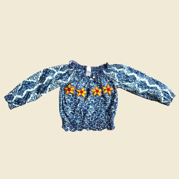 Mimi & Maggie | Shirts & Tops | Mimi Maggie Blue Kids Blouse With ...